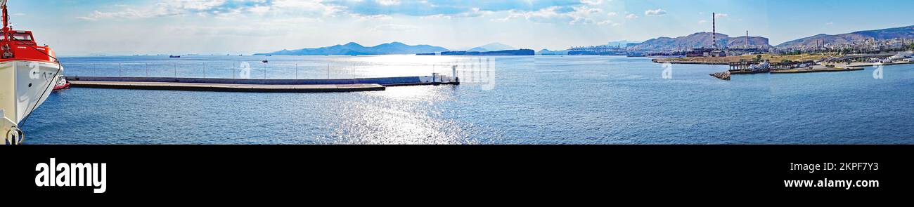 Panoramic of port of Athens, Greece, Europe Stock Photo - Alamy