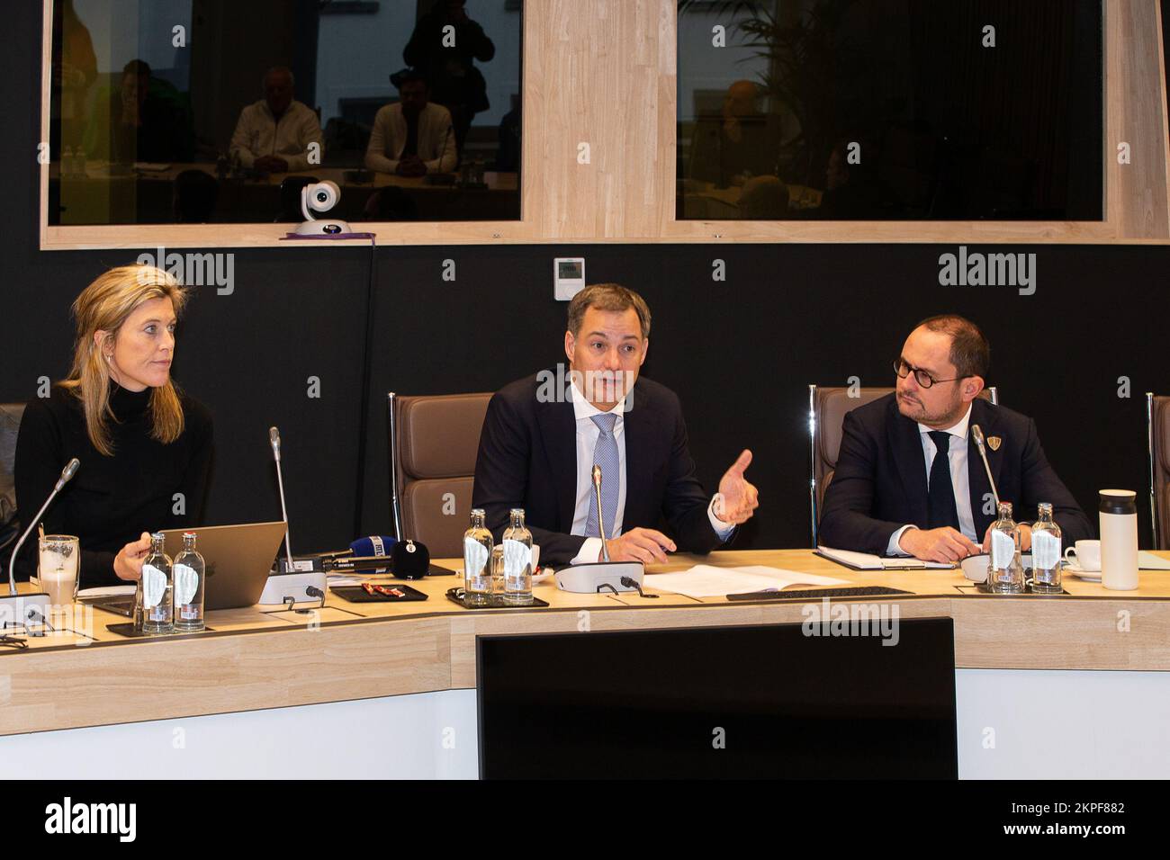 Interior Minister Annelies Verlinden, Prime Minister Alexander De Croo ...