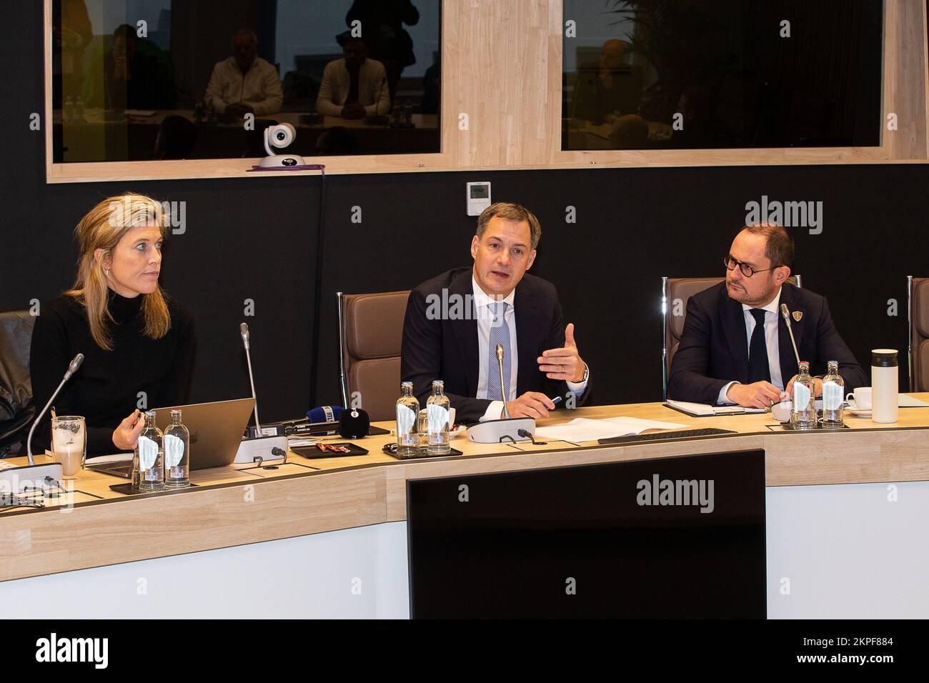 Interior Minister Annelies Verlinden, Prime Minister Alexander De Croo ...