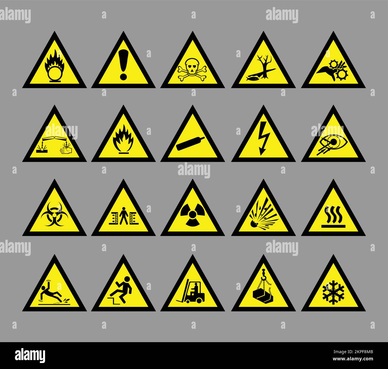 Forklift warning sign Stock Vector Images - Alamy