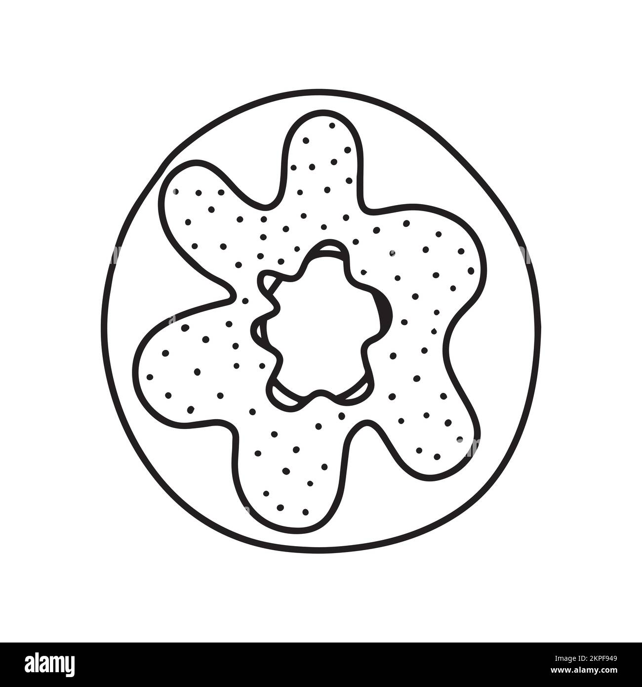 Doodle donut top view vector illustration Stock Vector Image & Art - Alamy