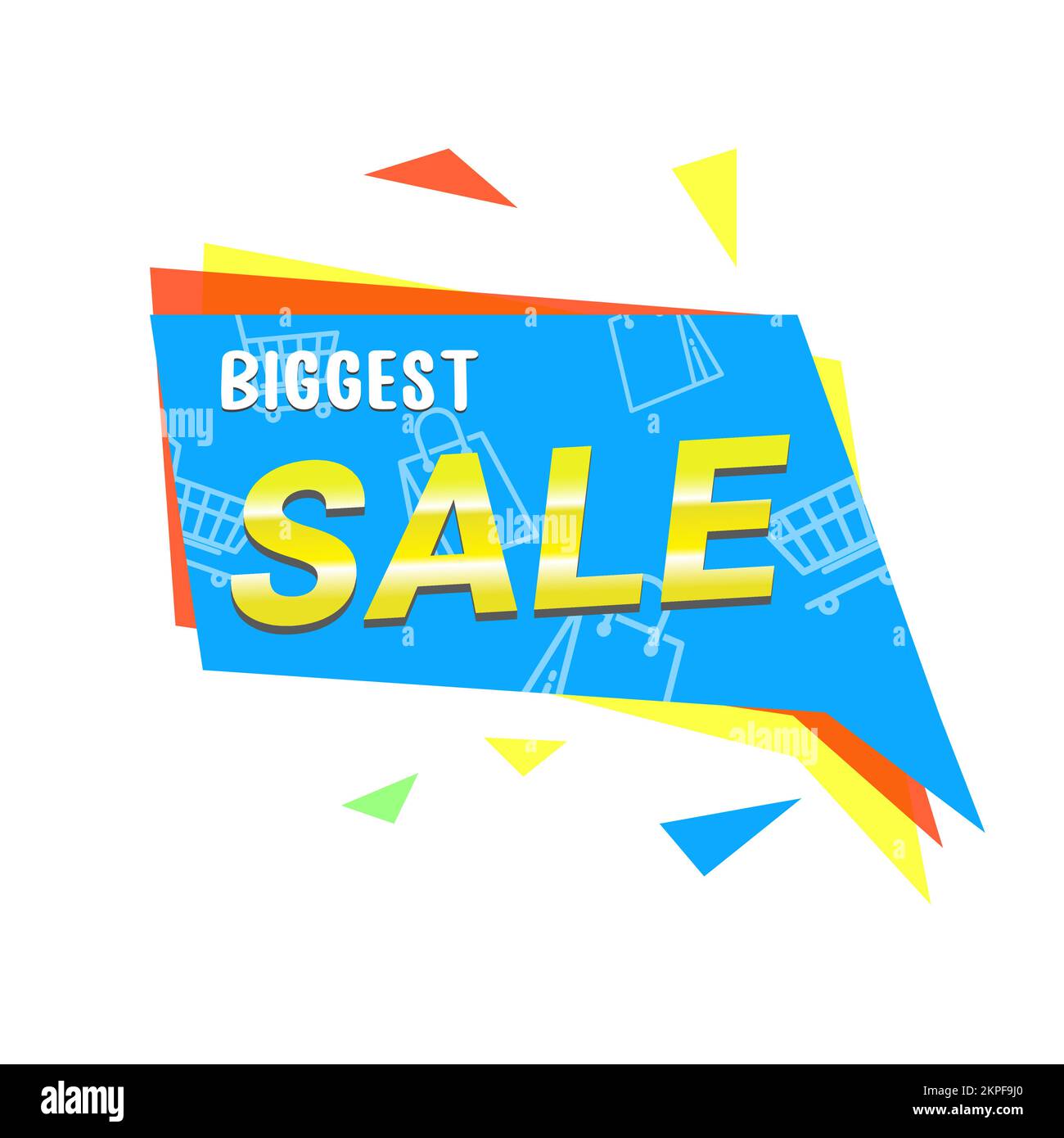 A vector of Biggest Sale text logo isolated on a white background Stock ...