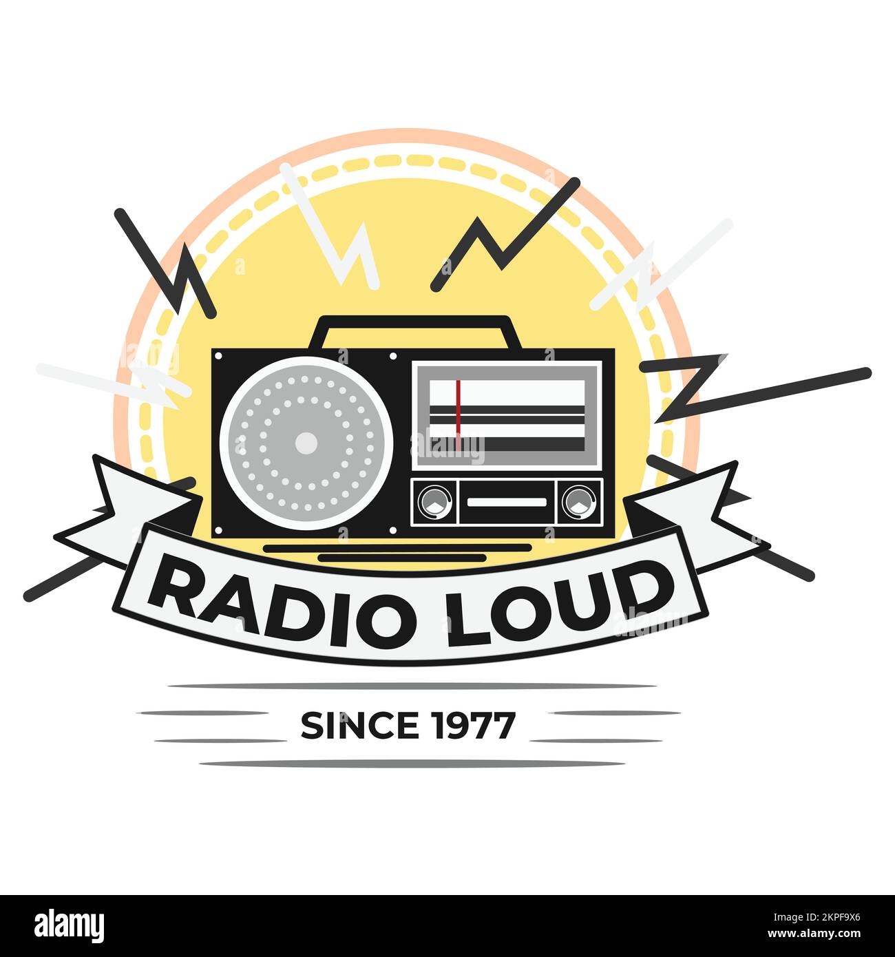 A vector of Radio Loud logo isolated on a white background Stock Vector ...