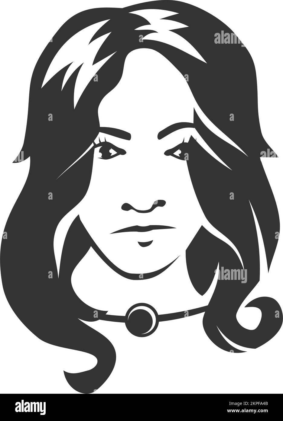 beautiful woman face logo design Icon Illustration Brand Identity ...