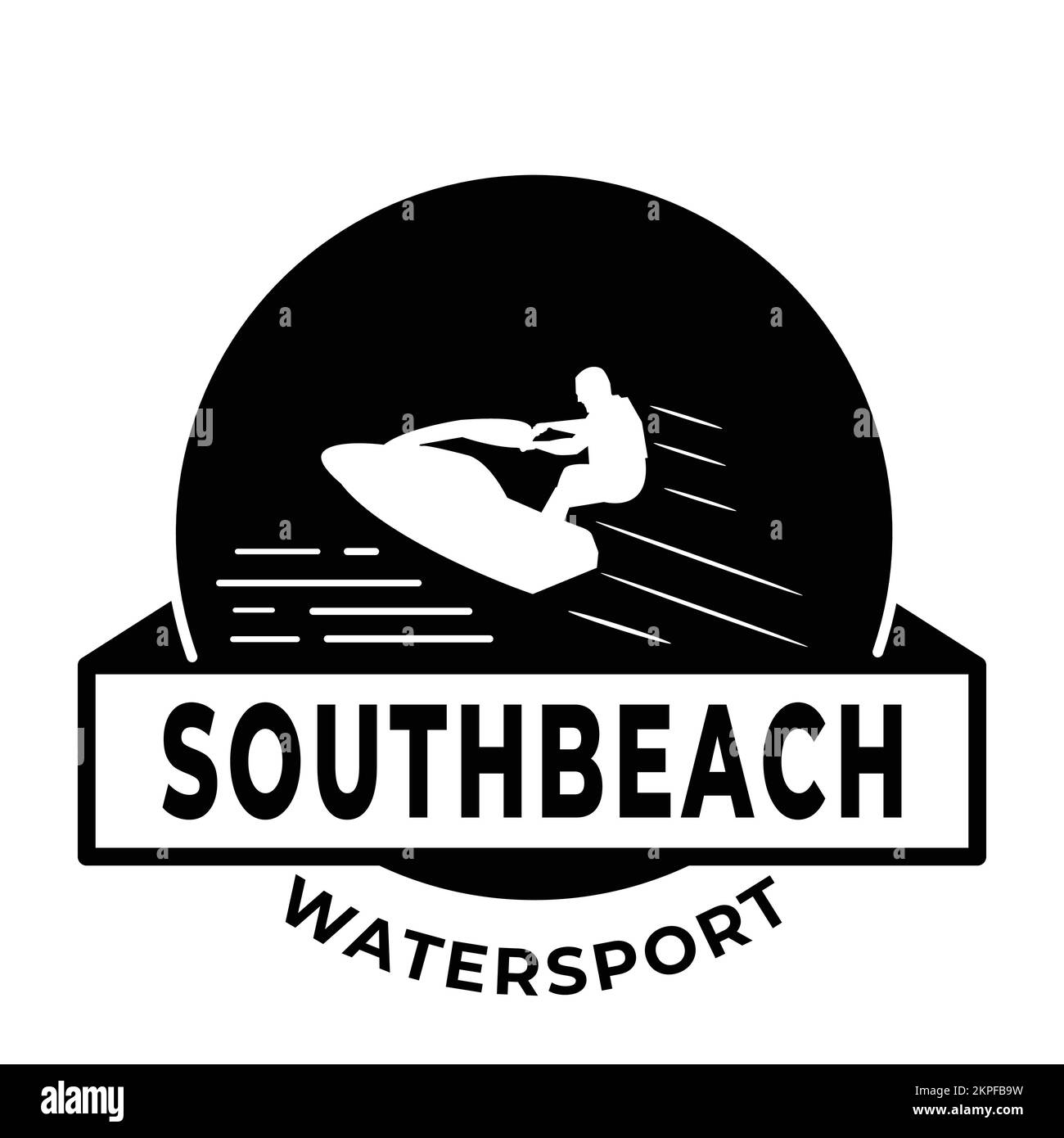 A vector of Southbeach Watersport logo isolated on a white background ...