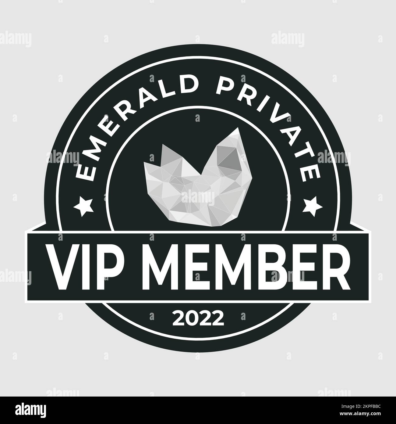 A vector of Emerald Private Vip Member logo isolated on a white ...
