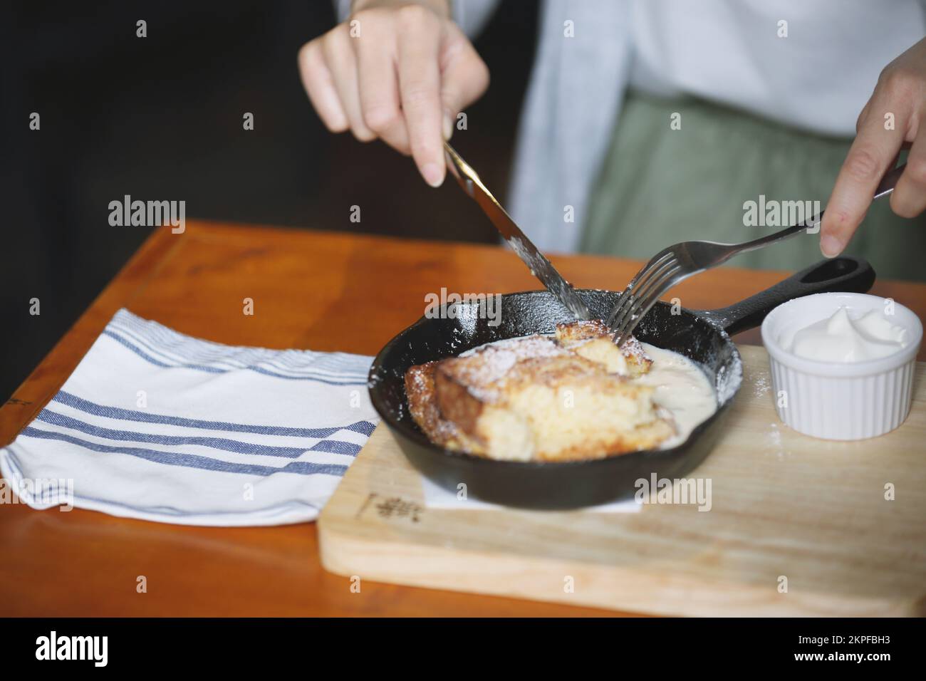 French toast woman hi-res stock photography and images - Alamy