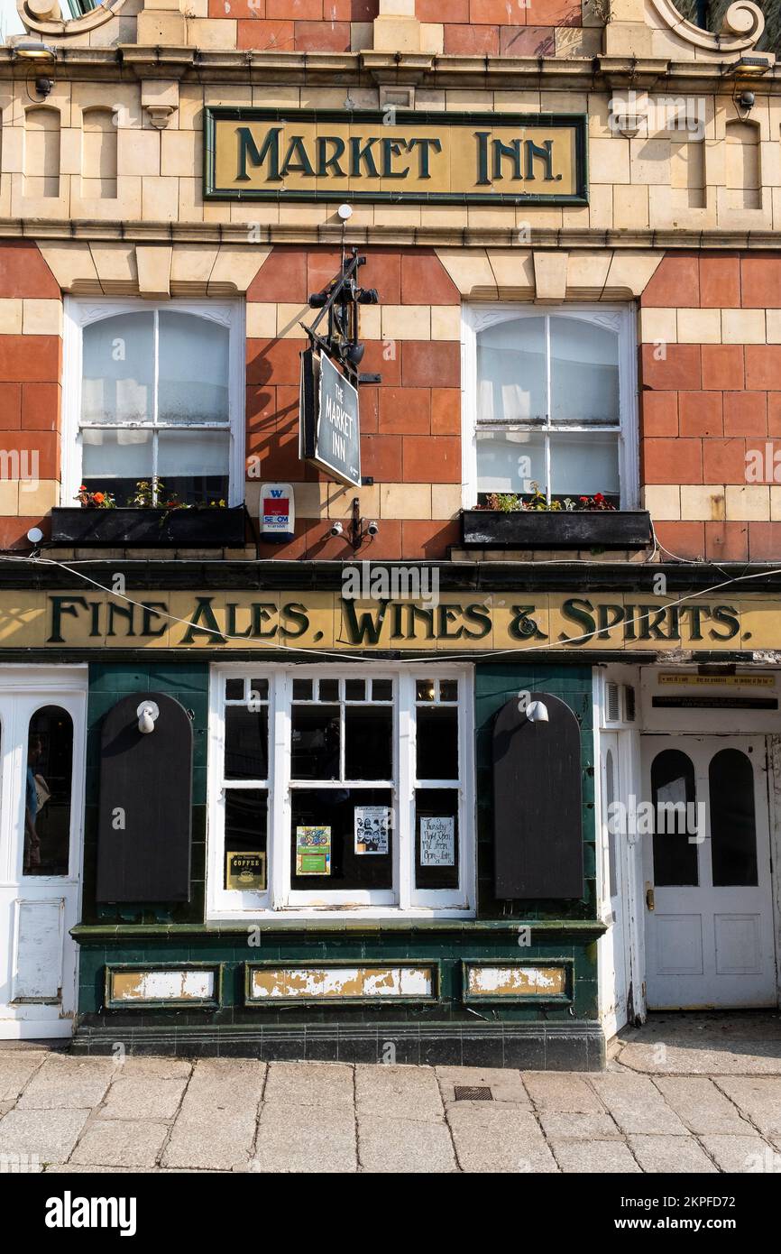 The historic Grade II listed frontage of The Market Inn in Truro City ...
