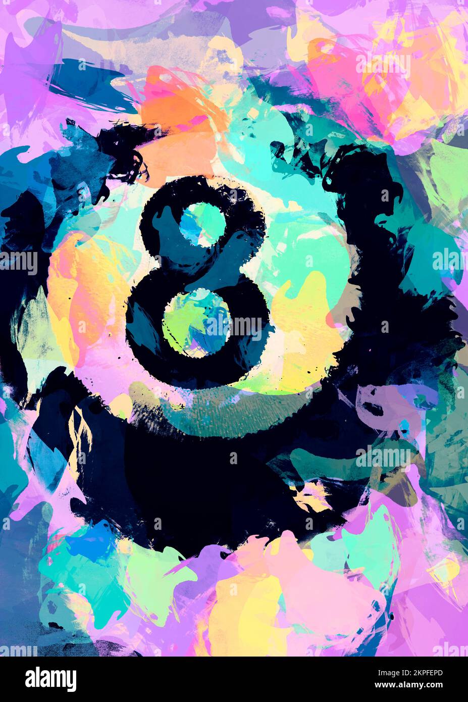 Retro pool abstract painting hi-res stock photography and images - Alamy