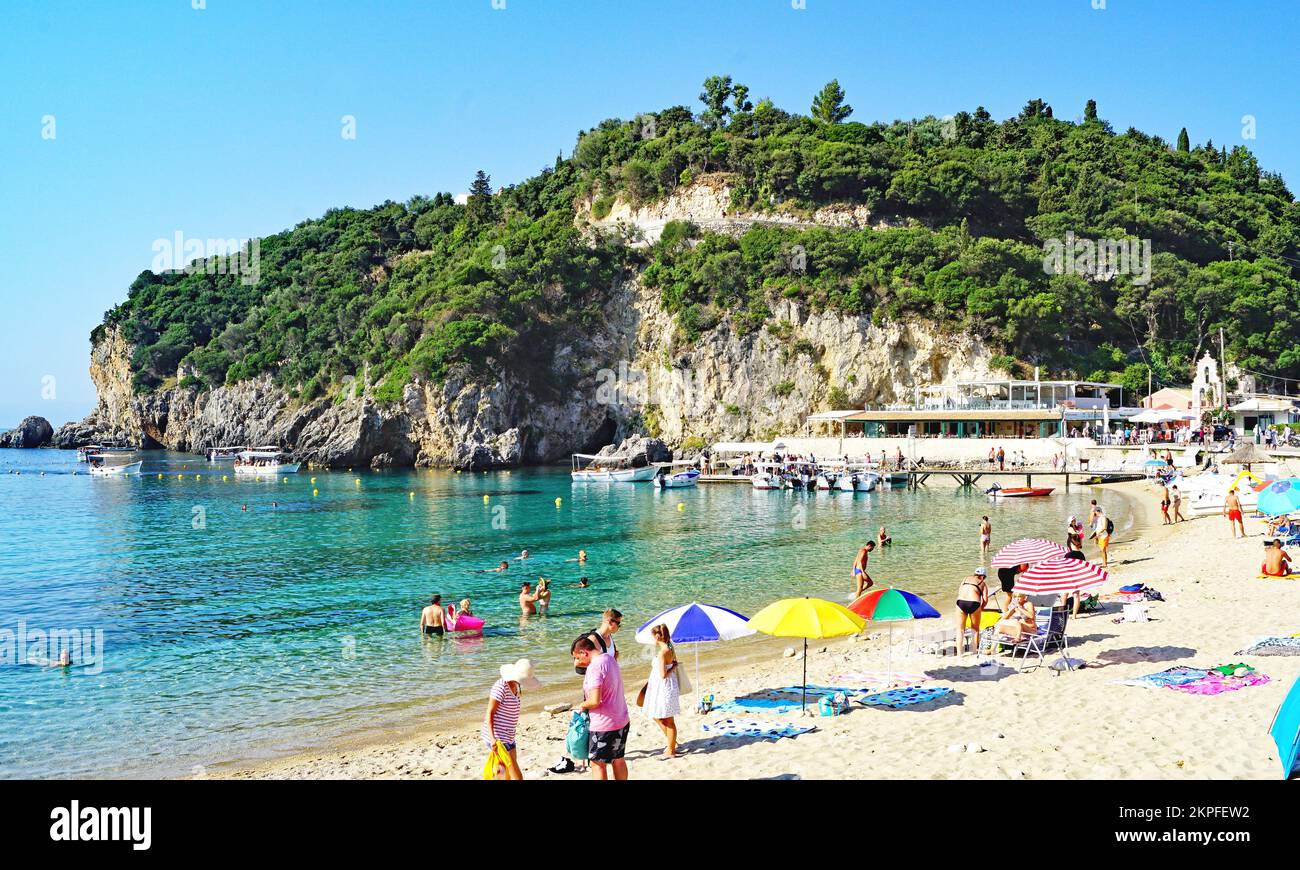 Corfu beach, Greece, Europe Stock Photo - Alamy