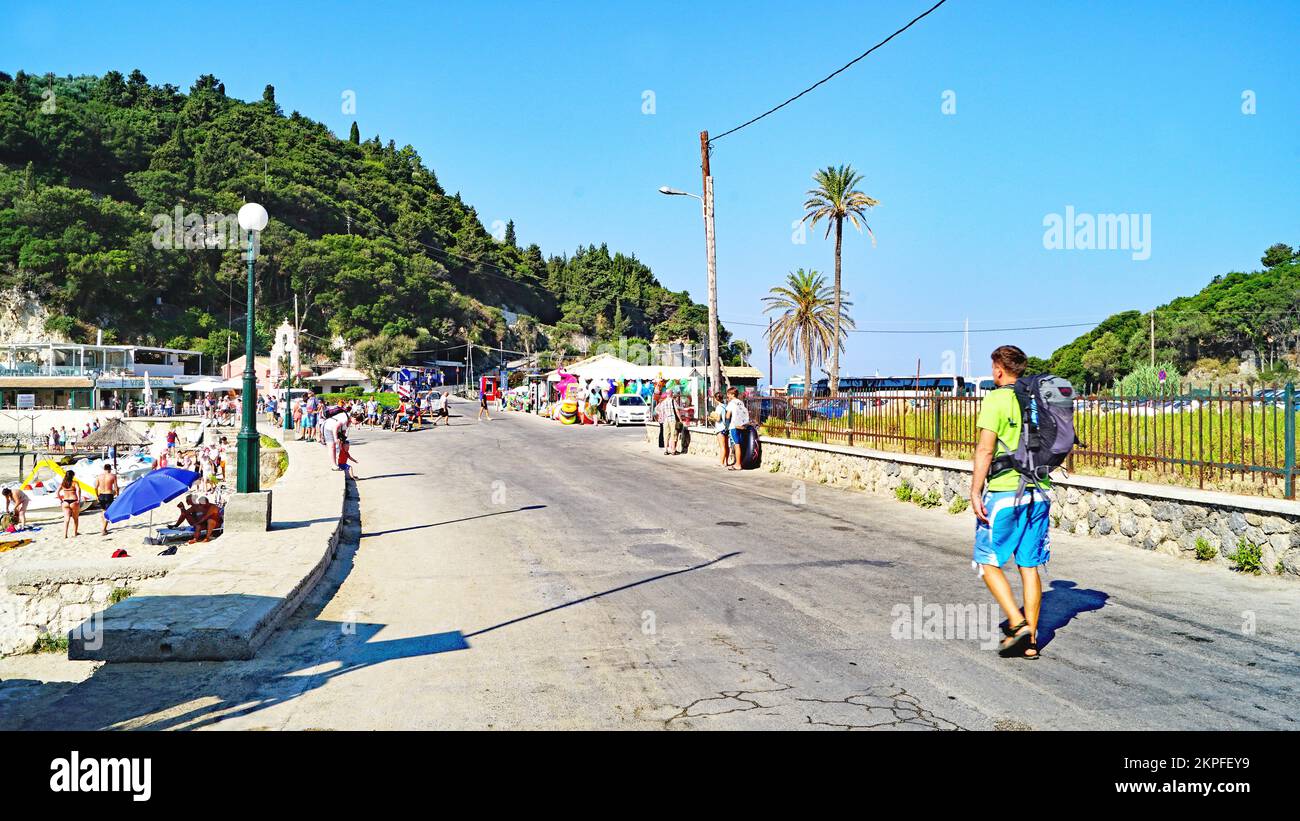 Corfu beach, Greece, Europe Stock Photo - Alamy
