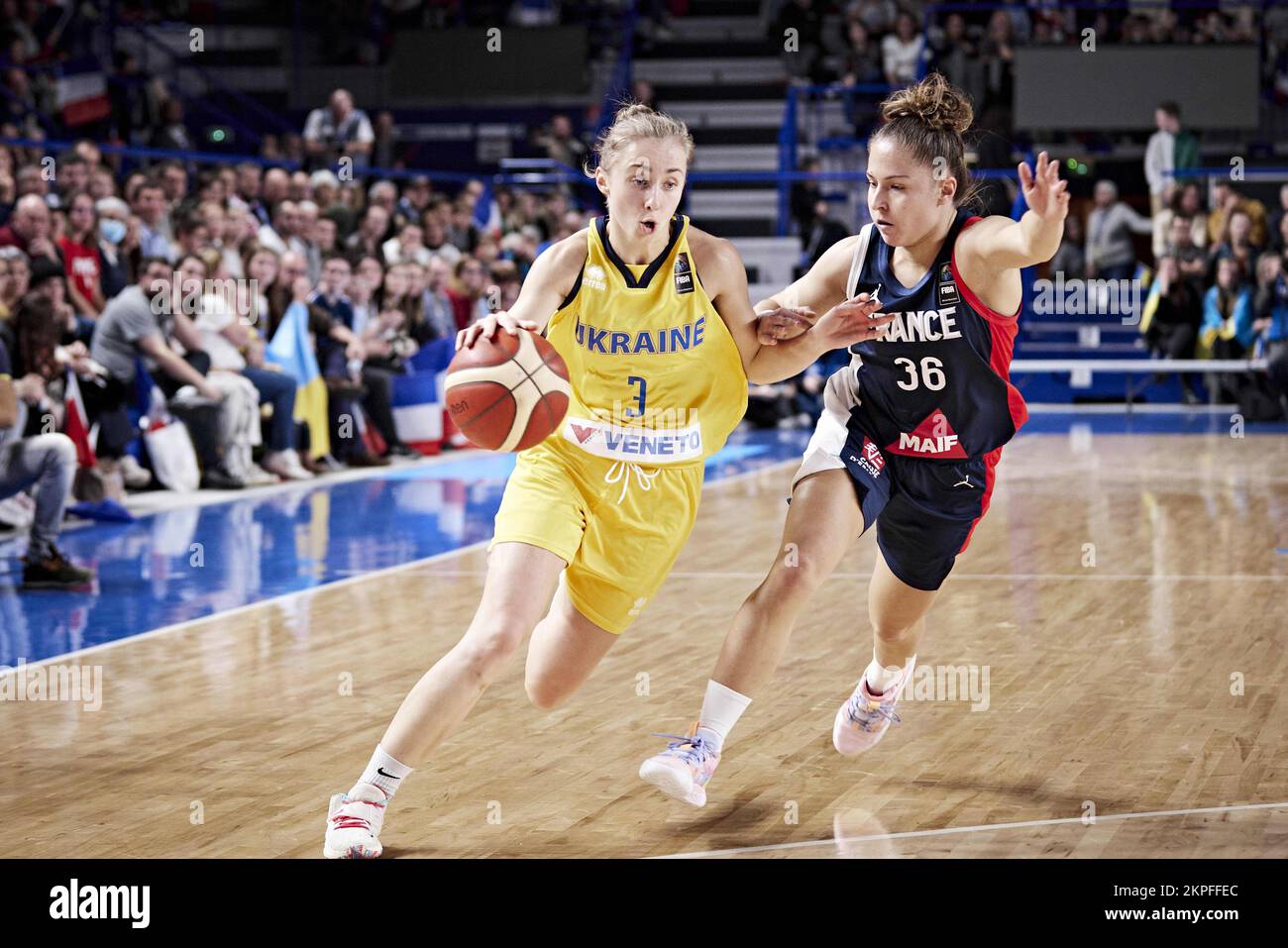 Daria DUBNIUK (3) of Ukraine during the FIBA Women's EuroBasket 2023 ...
