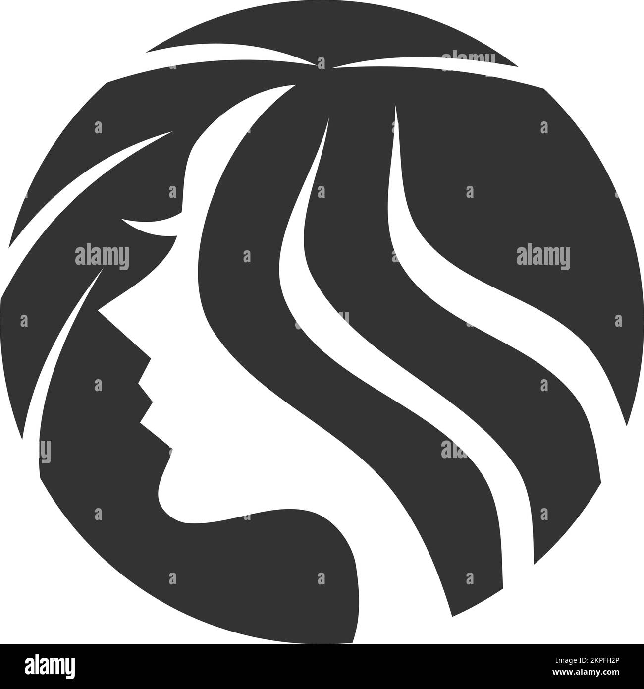 beautiful woman face logo design Icon Illustration Brand Identity ...