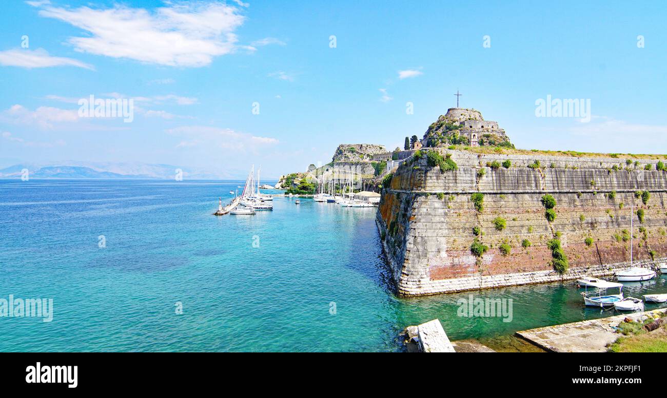Corfu coast in the Ionian Sea, Greece, Europe Stock Photo - Alamy