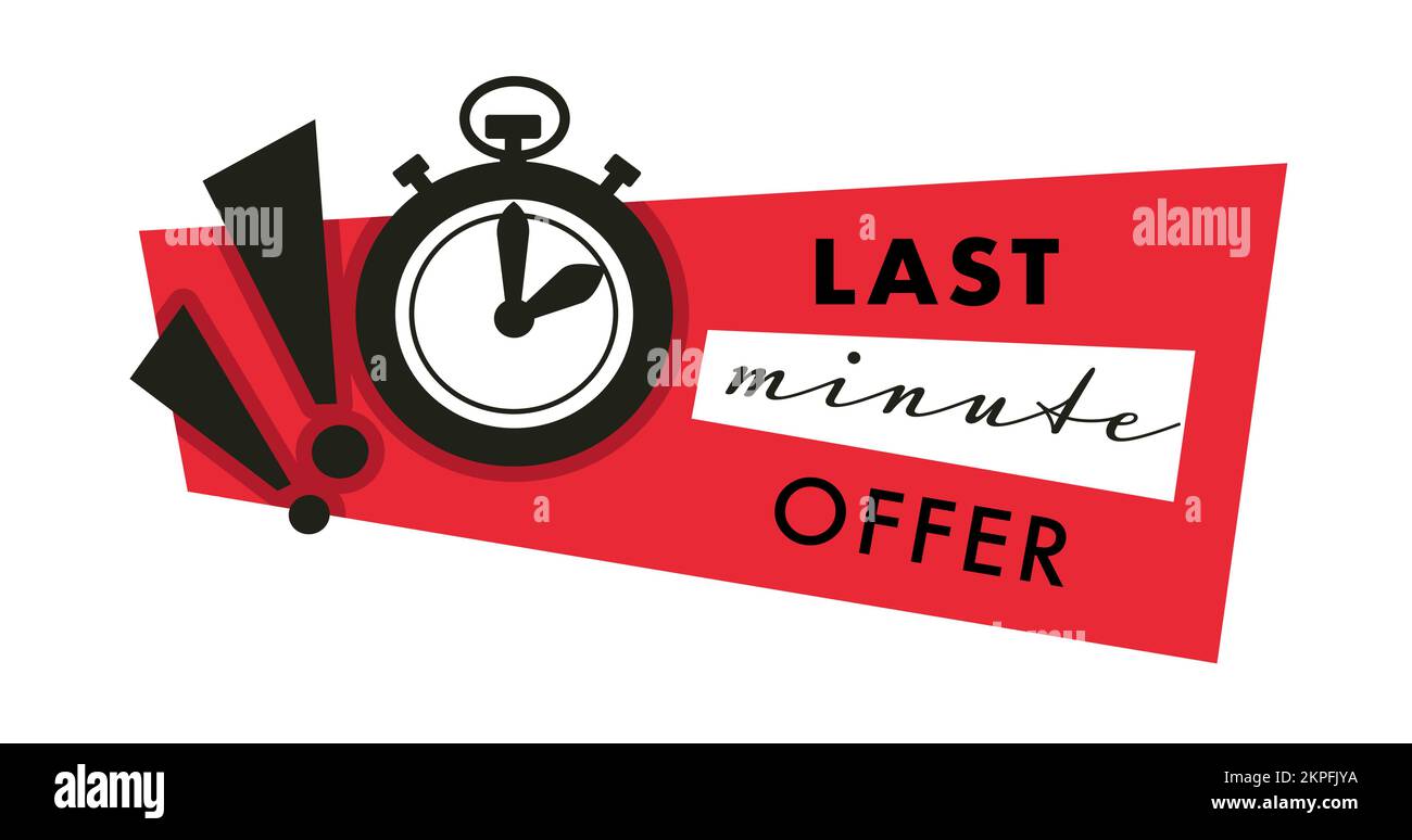 Last minute advertising in Stock Vector Images - Alamy