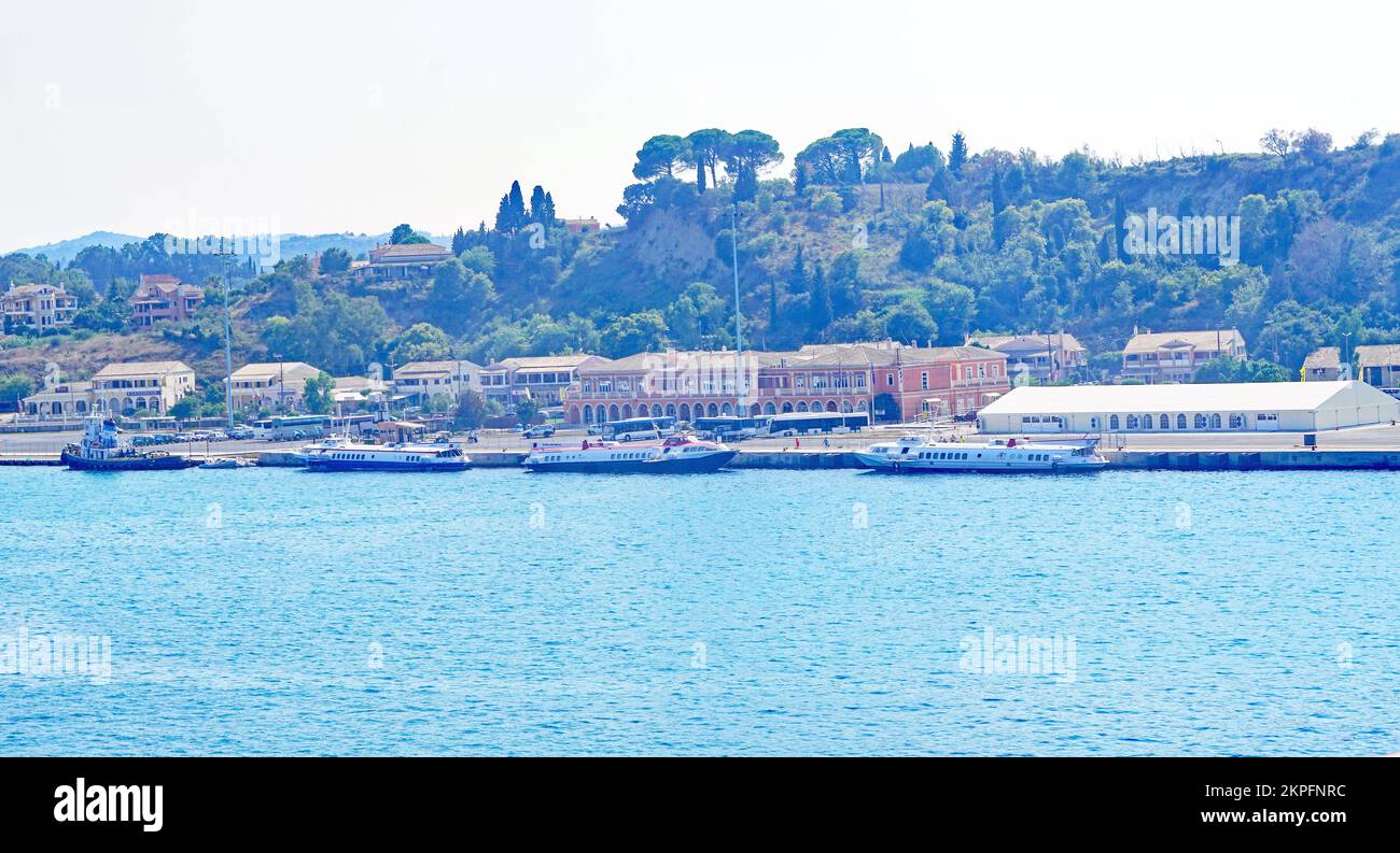 Corfu coast in the Ionian Sea, Greece, Europe Stock Photo - Alamy