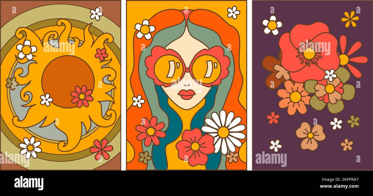 Fantasy cartoon landscape retro vintage illustration Stock Vector Image ...