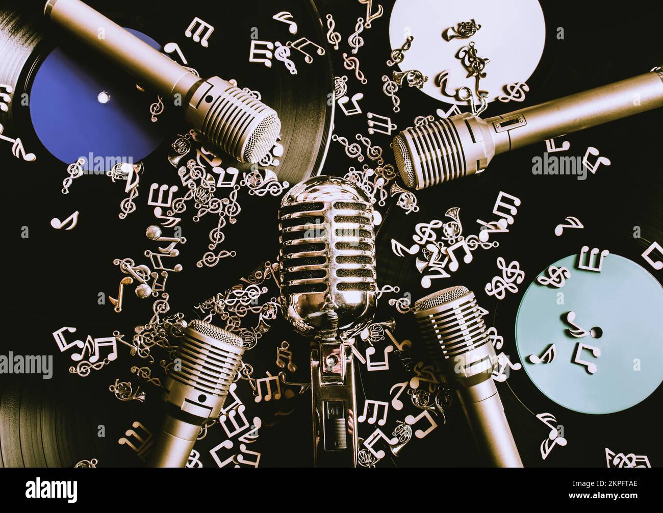 Creative production in vocal harmonics with microphone abstracted by ...