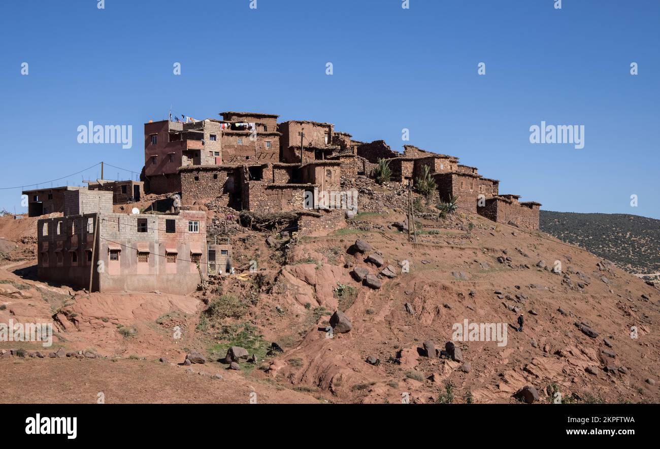 berber village in the high atlas mountains morocco Stock Photo - Alamy