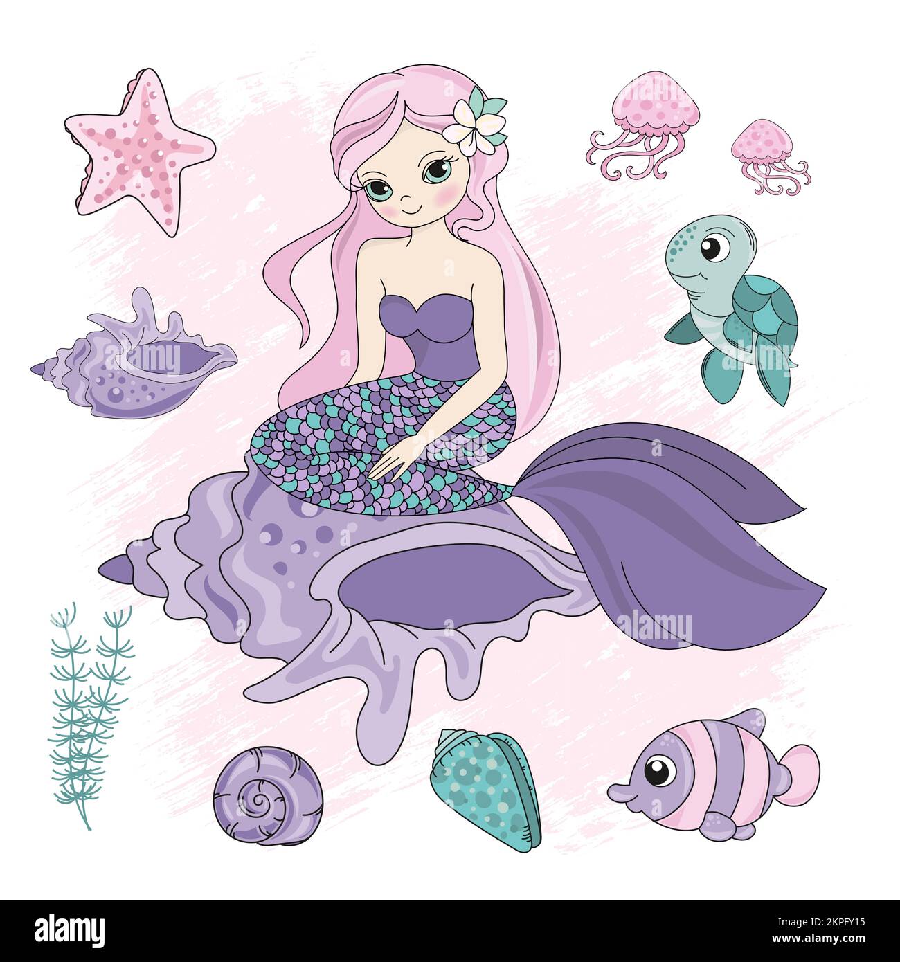 QUEEN MERMAID Girl Princess Cartoon Sea Ocean Underwater Travel ...