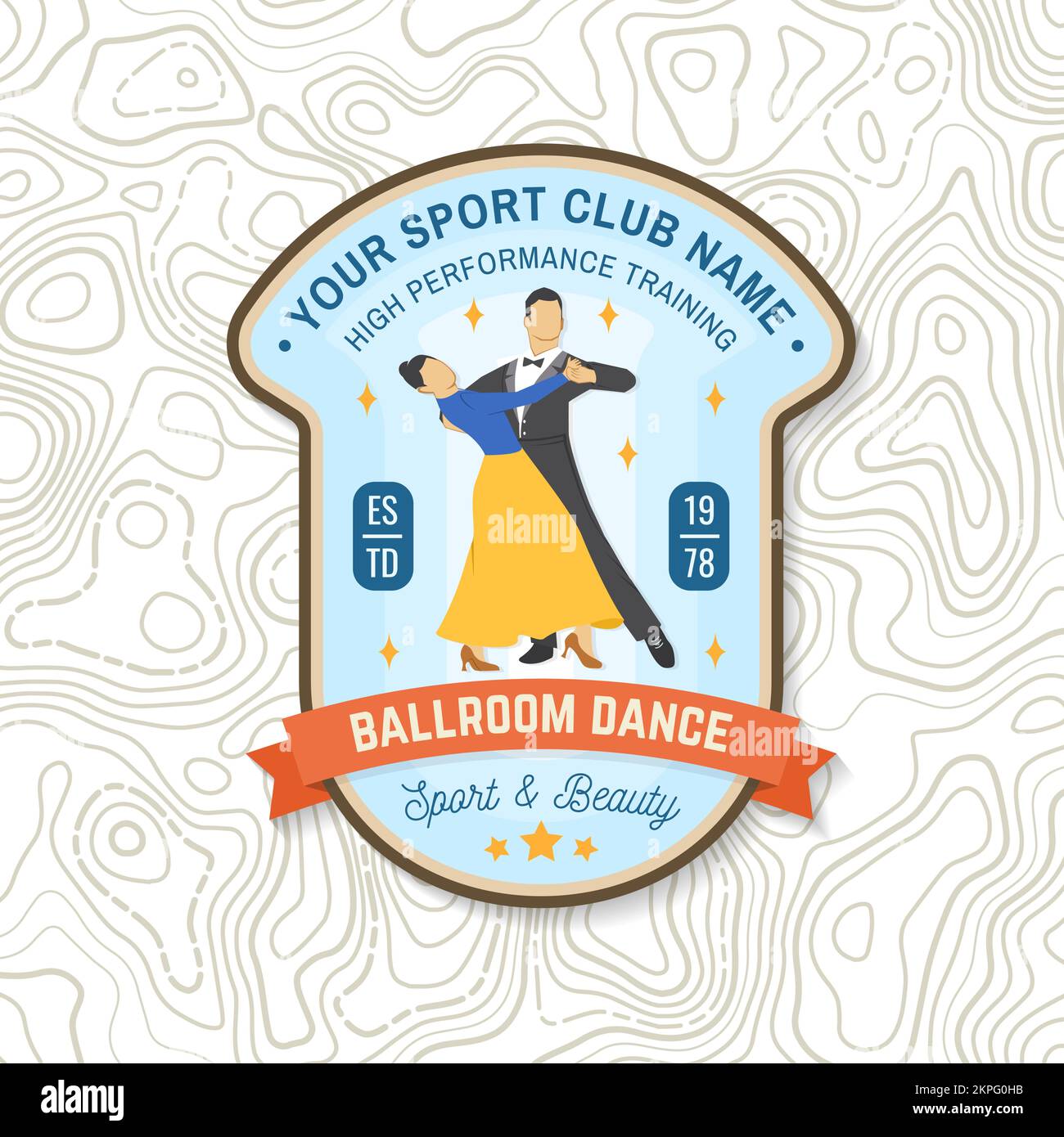 Ballroom dance sport club badges Logo Patch. Concept for shirt or logo ...