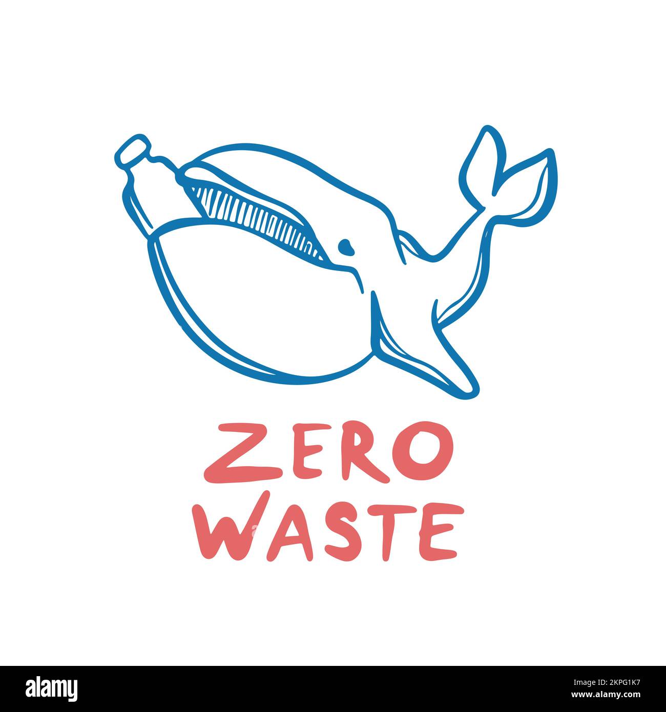 ZERO WASTE KIT Ecological Environmental Pollution Problem Whale Holds ...