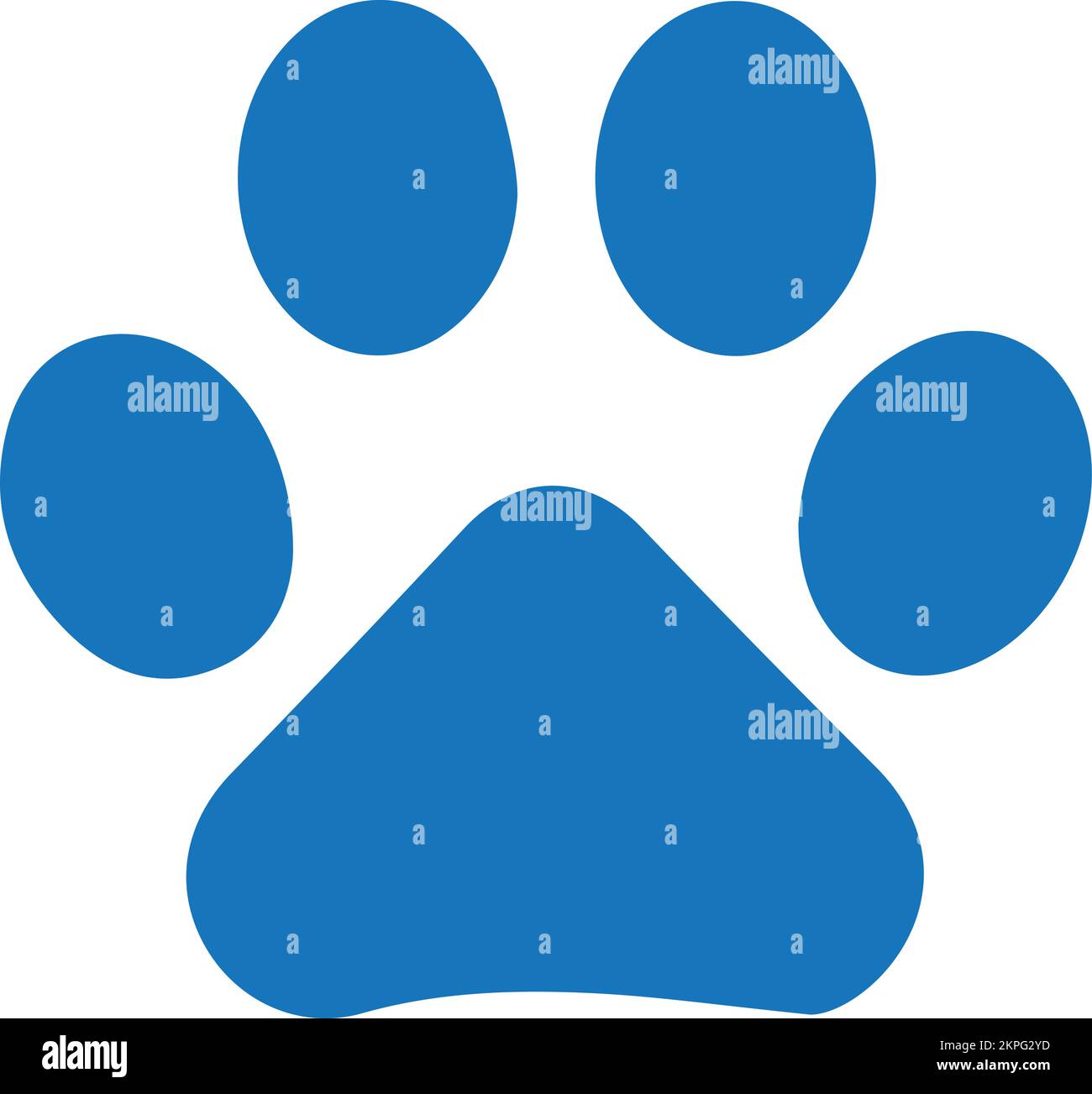 A blue paw isolated on white background Stock Vector Image & Art - Alamy