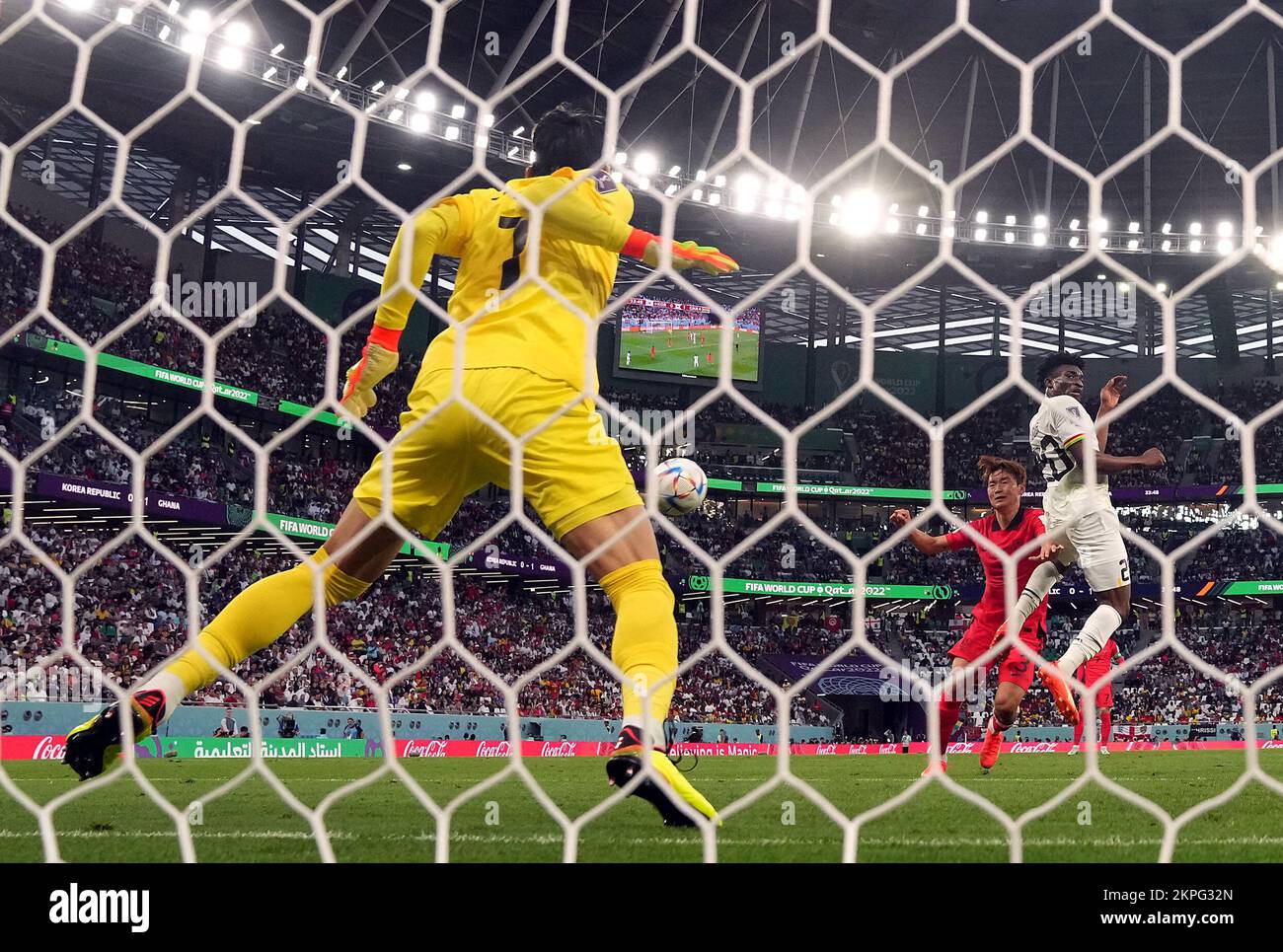 Ghana’s Mohammed Kudus scores their side's second goal of the game ...