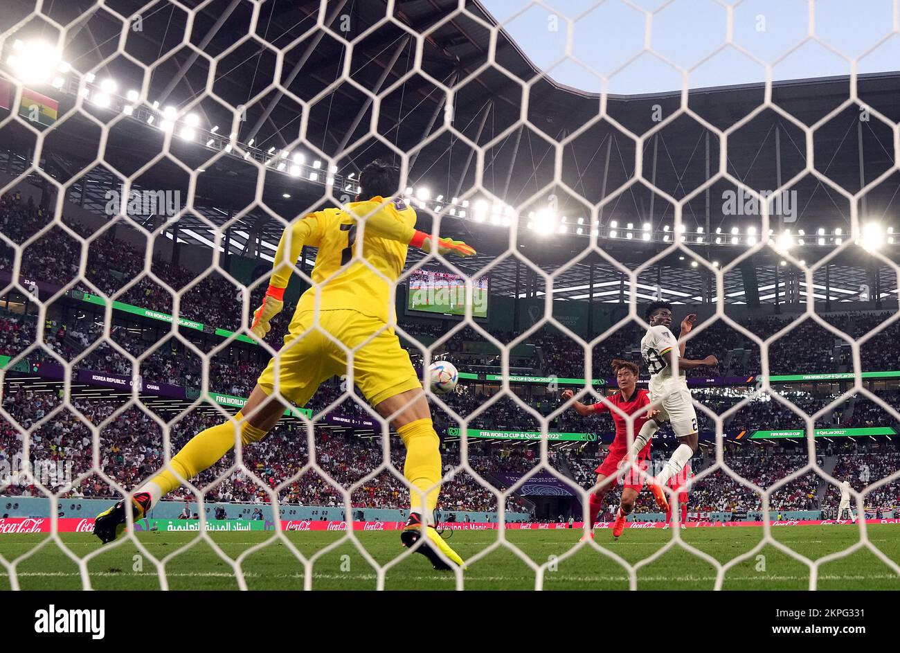 Ghana’s Mohammed Kudus scores their side's second goal of the game ...