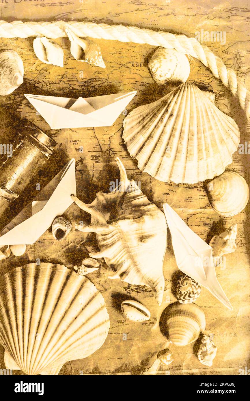 Map decorations vintage hi-res stock photography and images - Alamy