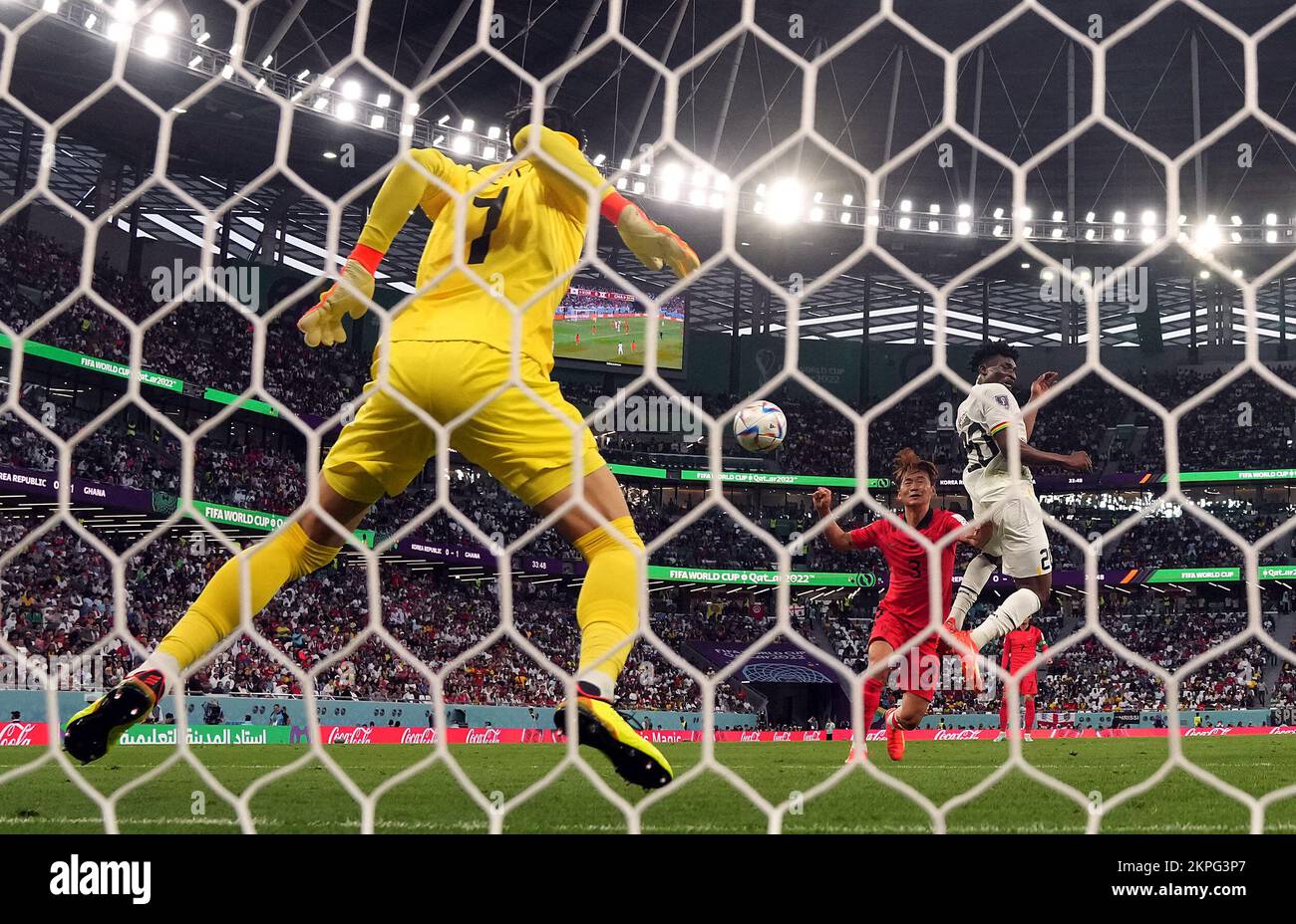 Ghana’s Mohammed Kudus scores their side's second goal of the game ...