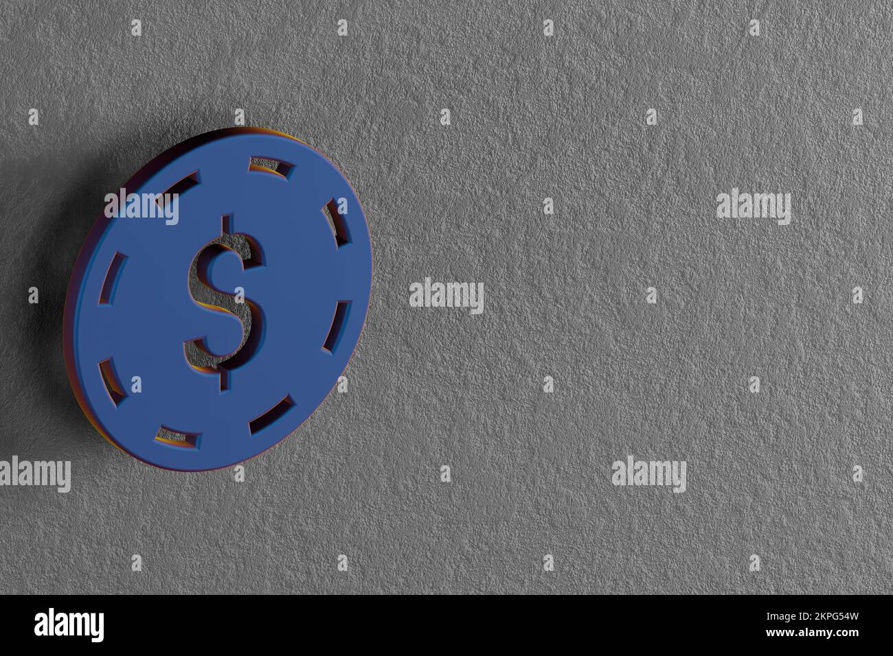 Beautiful abstract illustrations Blue Poker Token symbol icons on a ...