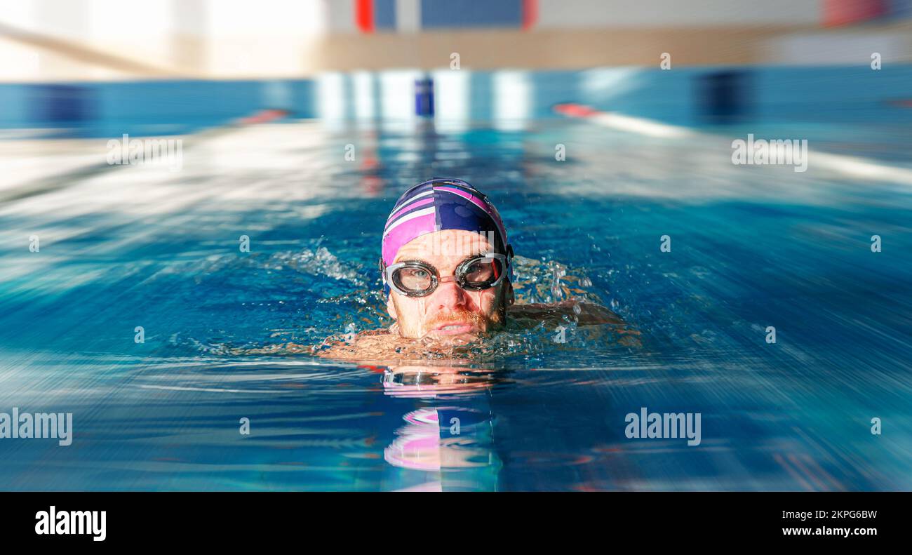 Swimmer in the pool Stock Photo - Alamy