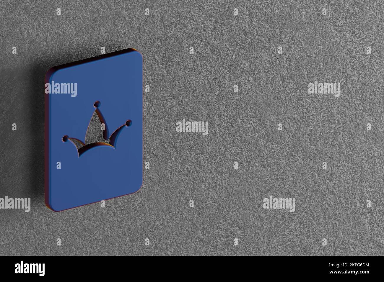 Beautiful abstract illustrations Blue Joker Card symbol icons on a wall ...