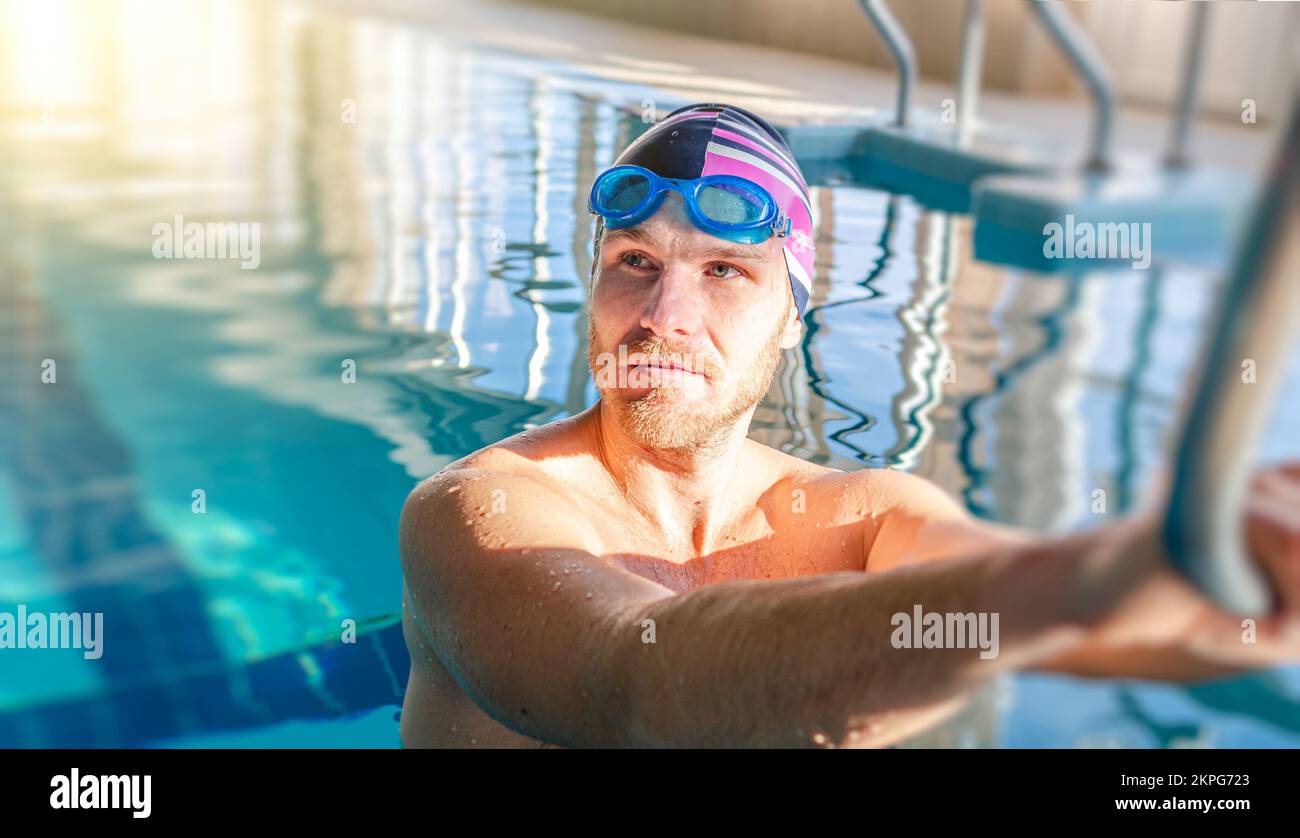 Swimmer in the pool Stock Photo - Alamy