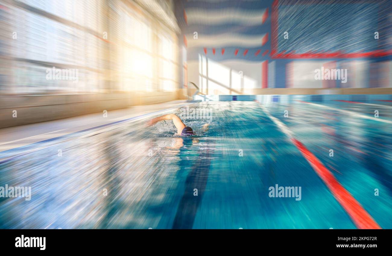 Swimmer in the pool Stock Photo - Alamy