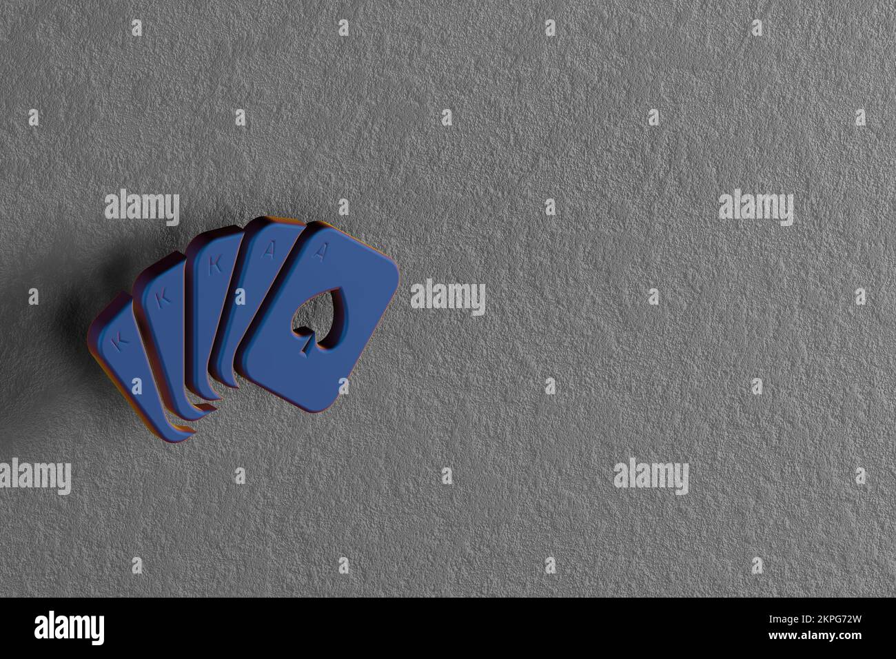 Beautiful abstract illustrations Blue Poker Full symbol icons on a wall ...