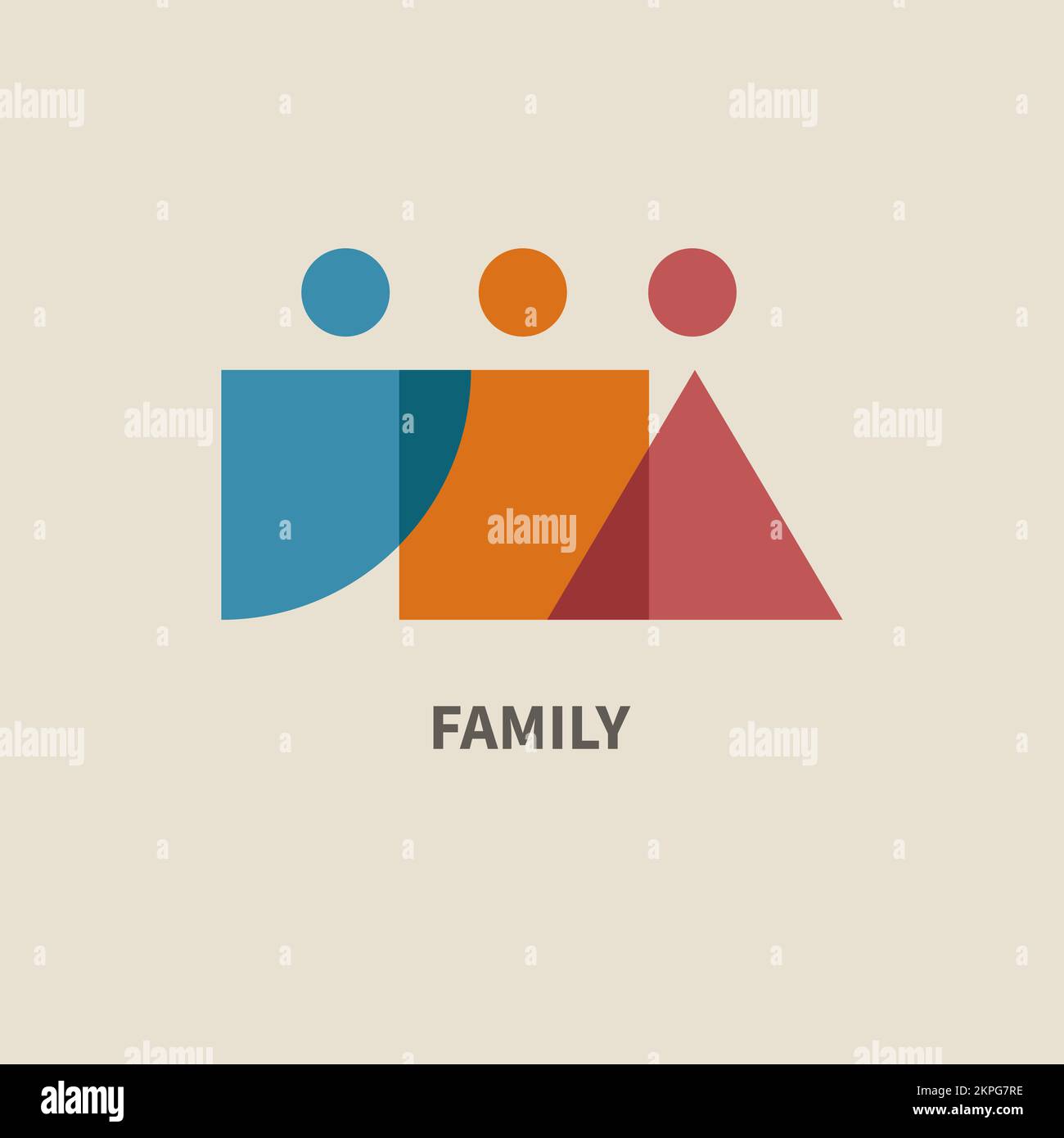 Family, friends geometric minimal logo. Teamwork concept, group icon ...