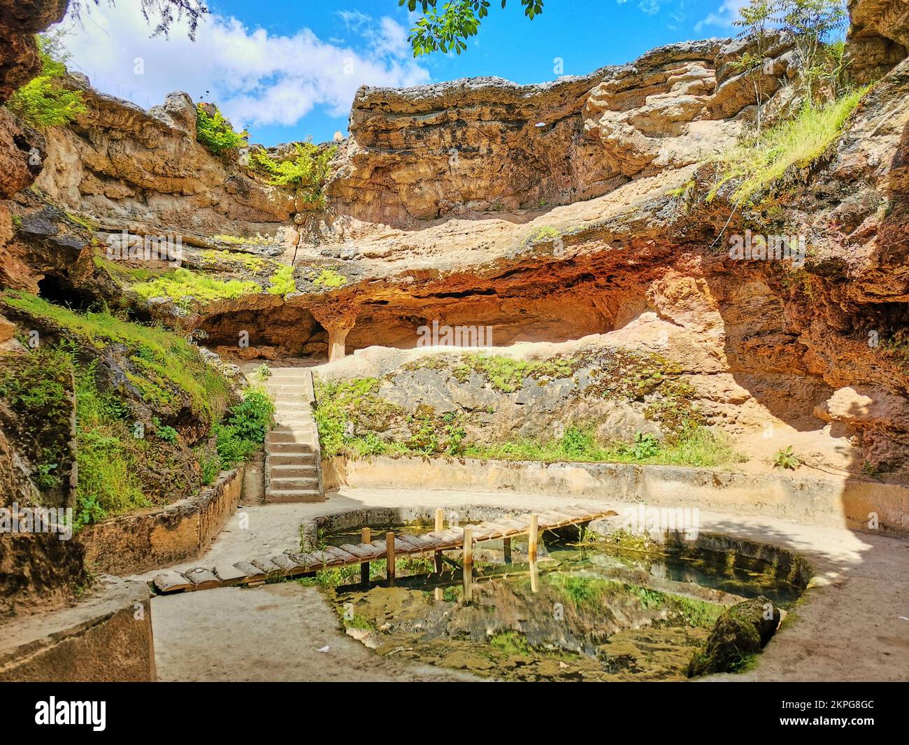 Roman thermal baths Germisara in Geoagiu in summer Stock Photo - Alamy