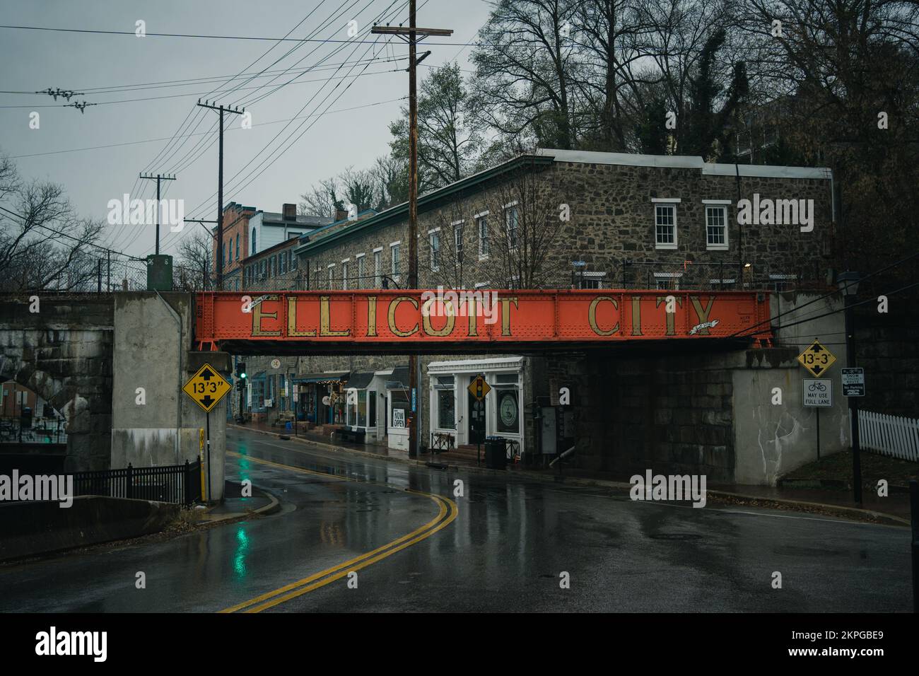 Train bridge in downtown, Ellicott City, Maryland Stock Photo - Alamy