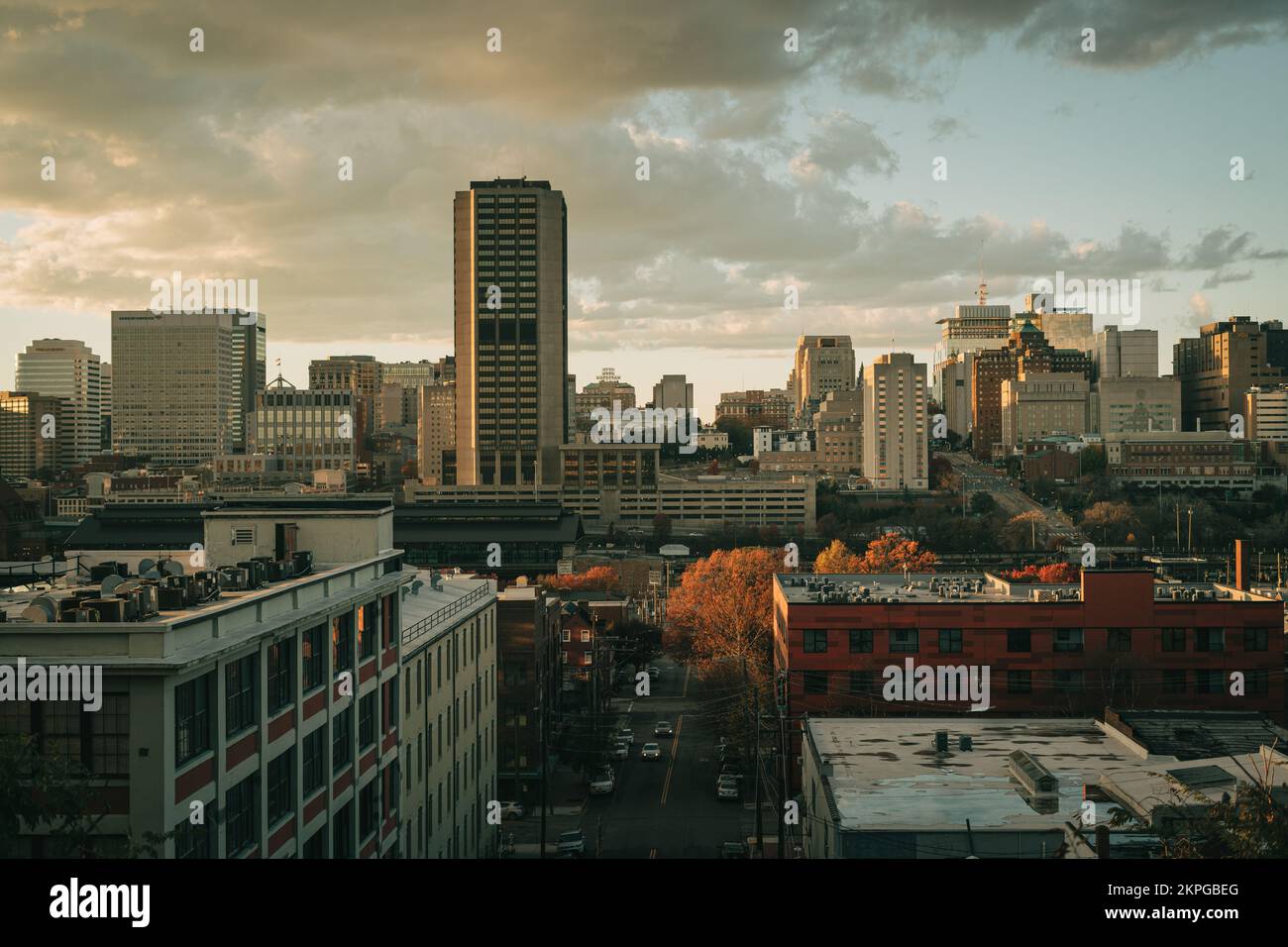 View of downtown from Church Hill Overlook, Richmond, Virginia Stock ...