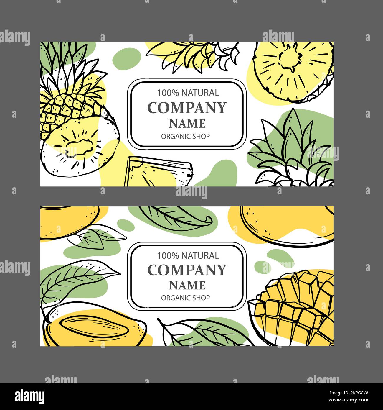 PINEAPPLE MANGO LABELS Design Of Stickers For Shop Of Organic Natural ...