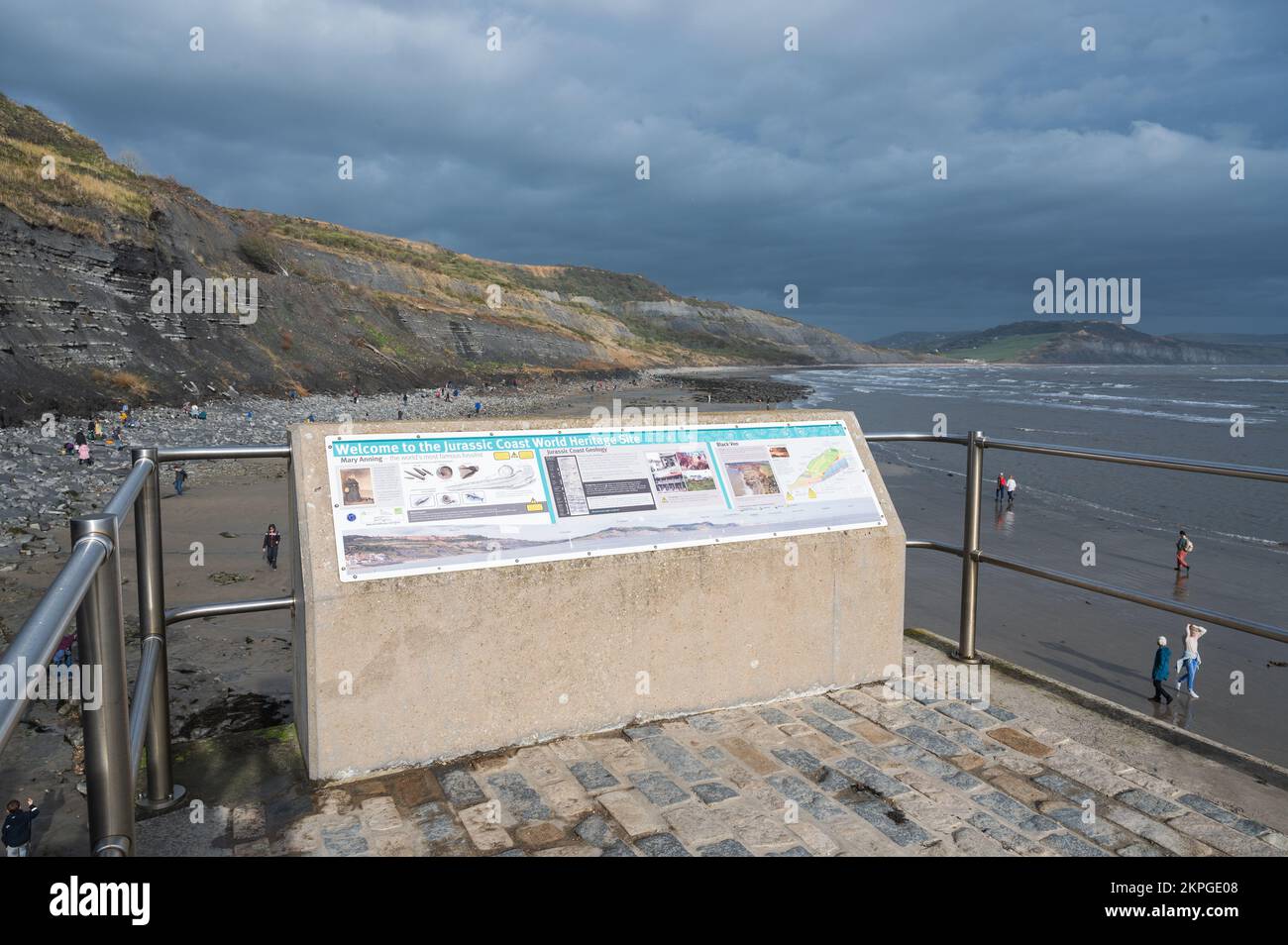 Lyme Regis, United Kingdom - October 29 2022: People looking for ...