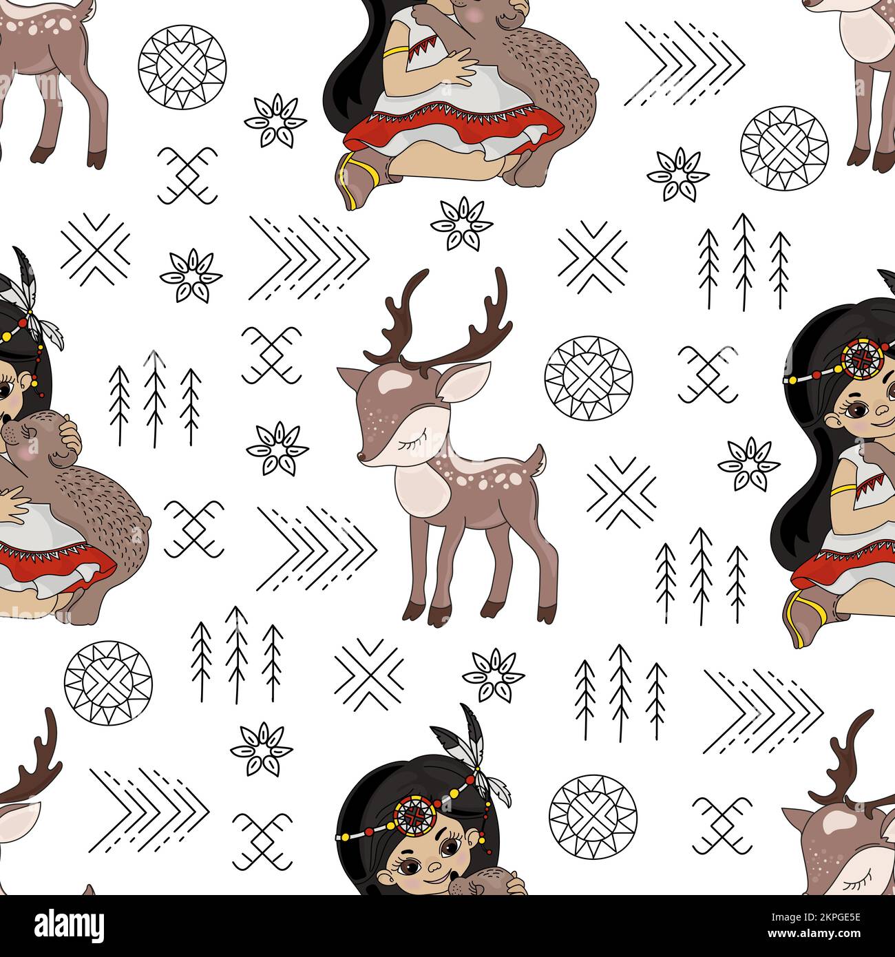 American indian princess Stock Vector Images - Alamy