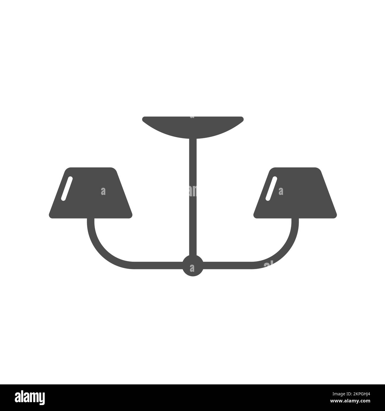 ceiling lamp silhouette vector icon isolated on white Stock Vector ...