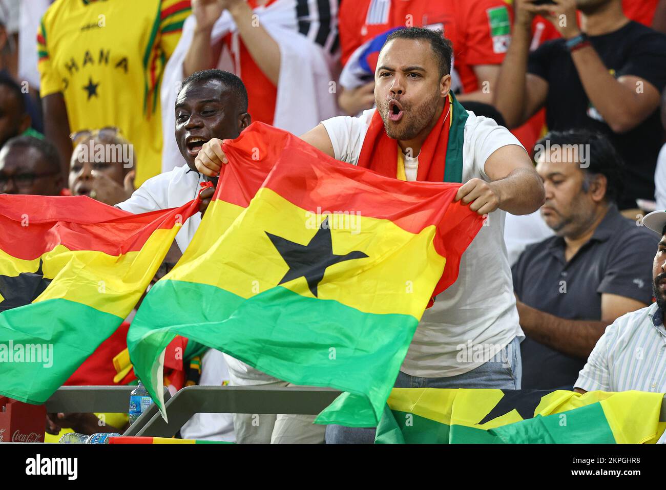 Ghana fans during the FIFA World Cup Qatar 2022 Group H match between ...