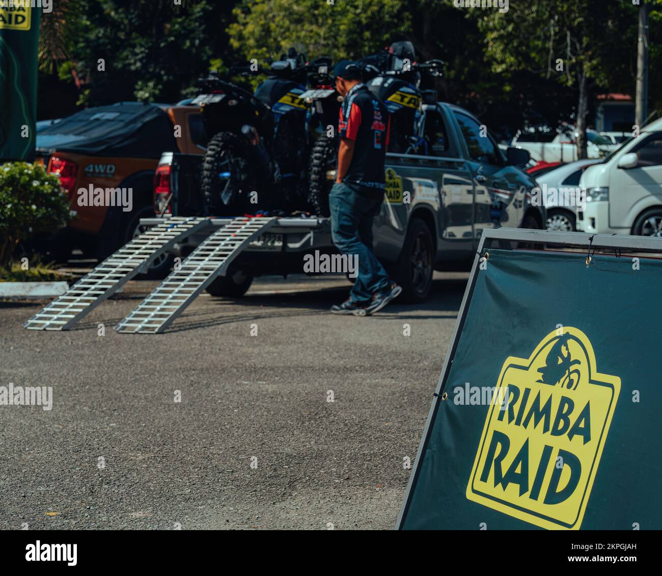 Pahang, Malaysia - Sept 24, 2022 Rimba Raid sign at Kuala Tahan ...