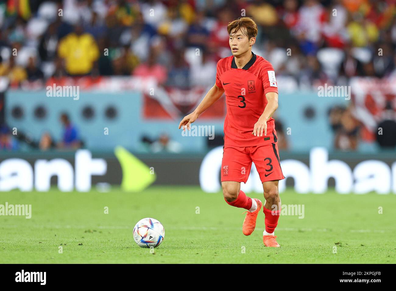Jinsu Kim during the FIFA World Cup Qatar 2022 Group H match between Korea Republic and Ghana at ...
