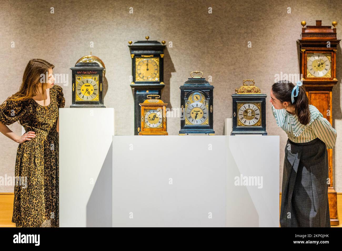 London, UK. 28th Nov, 2022. The leading clock was the late 17th century ...