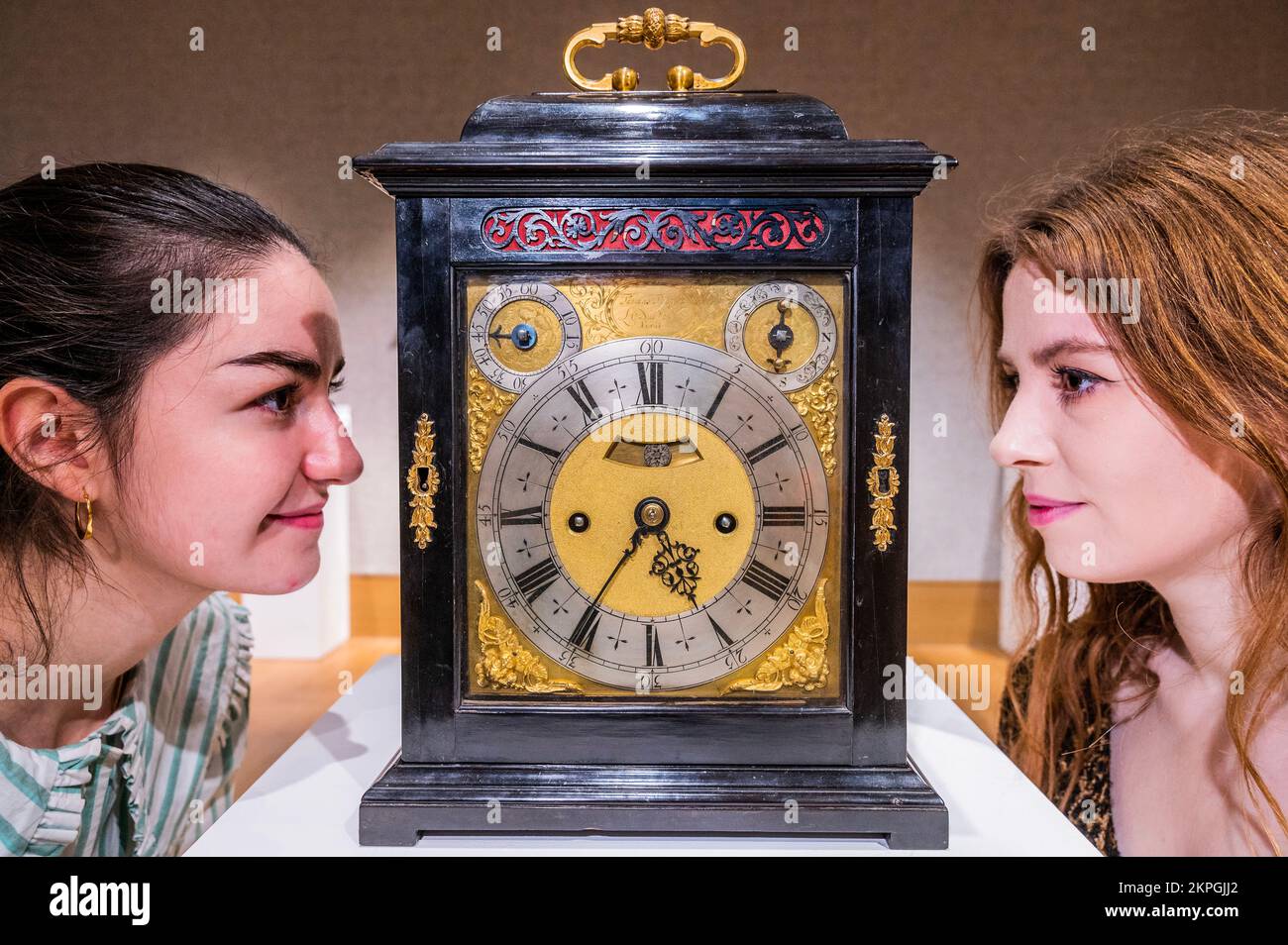 London, UK. 28th Nov, 2022. The leading clock was the late 17th century ...